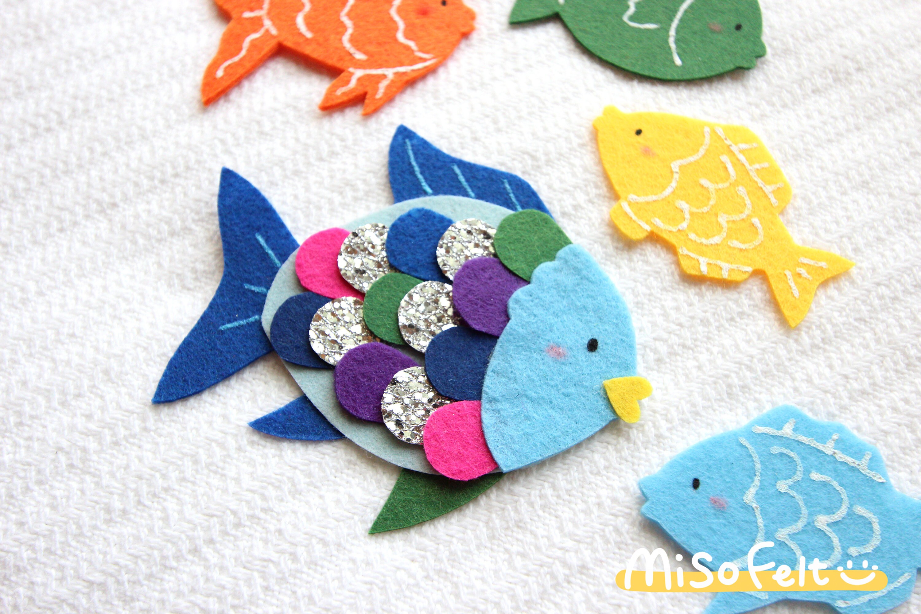 Rainbow Fish Felt Story / 'the Rainbow Fish' Story Flannel Board Set ...