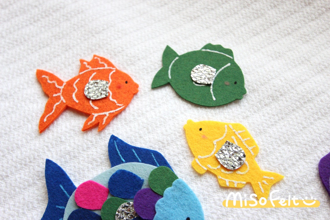 Rainbow Fish Felt Story / 'the Rainbow Fish' Story Flannel Board Set ...