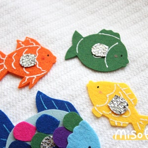 Rainbow Fish Felt Story / 'the Rainbow Fish' Story Flannel Board Set ...