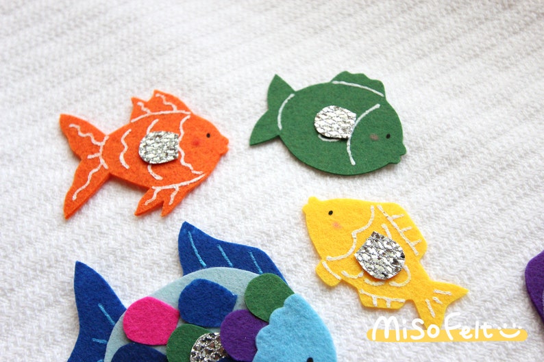 Rainbow Fish Felt Story / 'the Rainbow Fish' Story Flannel Board Set ...