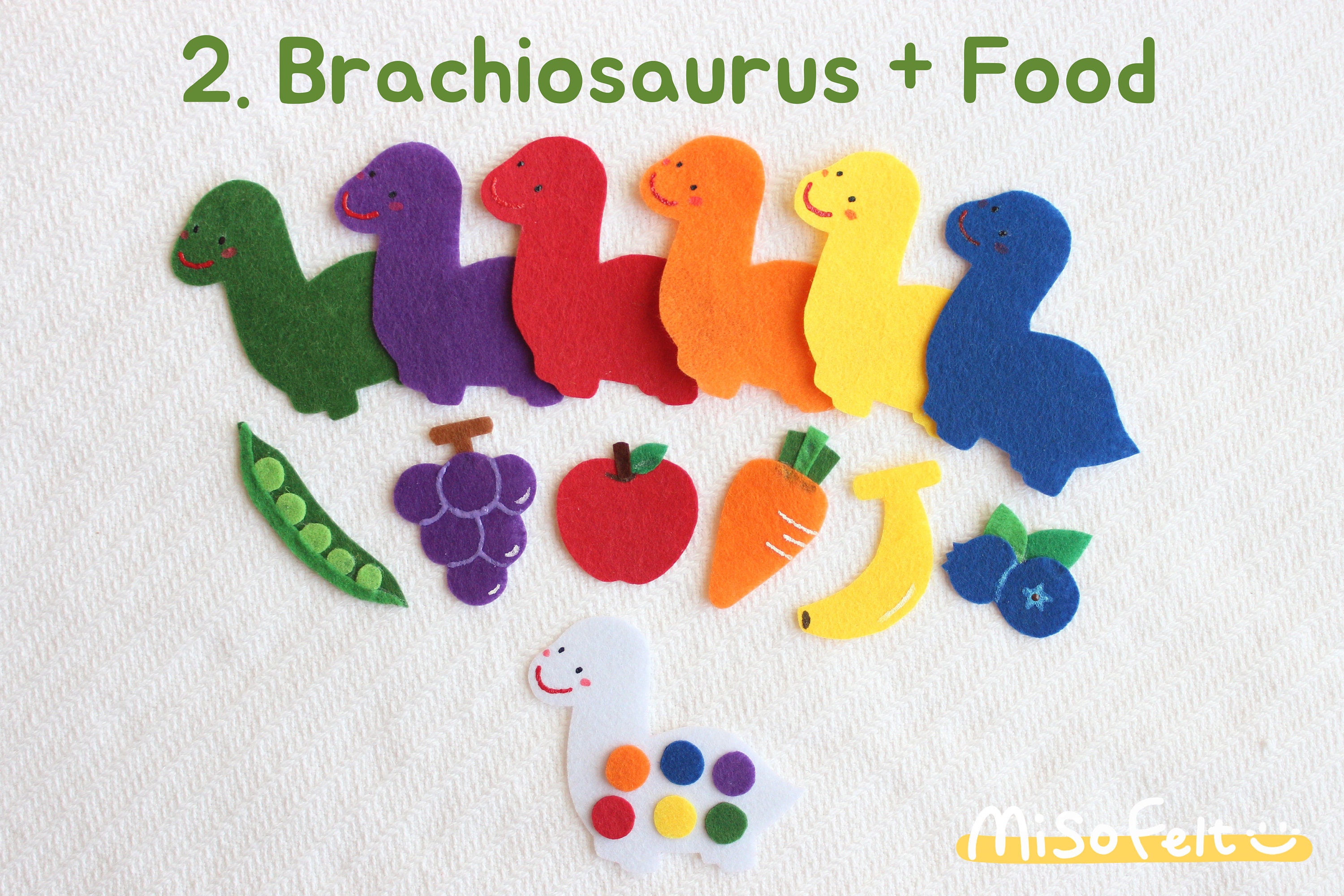 Dotty the Dinosaur Felt Set / Dinosaur Flannel Board Set / Preschool ...