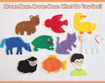 Brown Bear, Brown Bear What Do You See Felt Story Set - Etsy