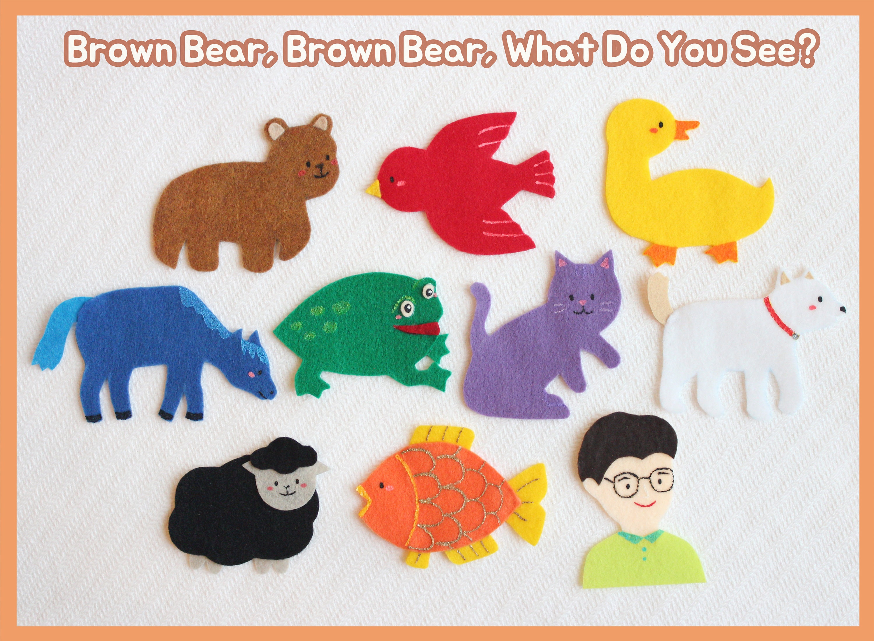 Brown Bear Brown Bear What Do You See Felt Set / Brown Bear - Etsy