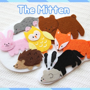 The Mitten Felt Story / 'the Mitten' Story Flannel Board Set / Winter ...