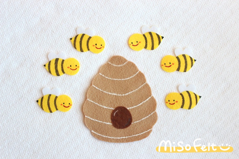 Six Little Bumblebees Felt Set / Bee Flannel Board Set / Spring ...