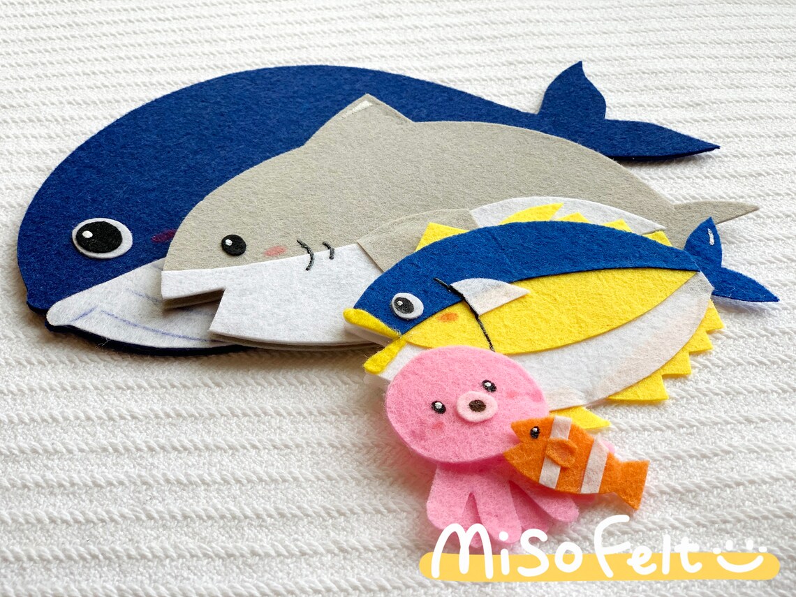 Slippery Fish Felt Story Set / Slippery Fish Flannel Board Set | Etsy