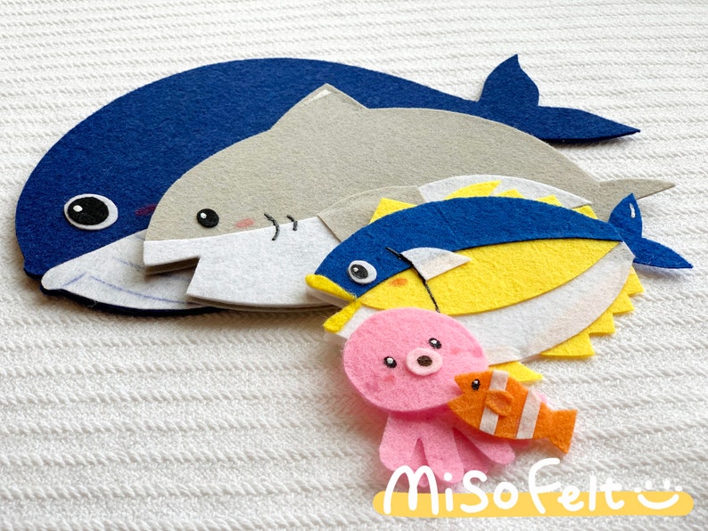 Slippery Fish Felt Story Set / Slippery Fish Flannel Board Set | Etsy