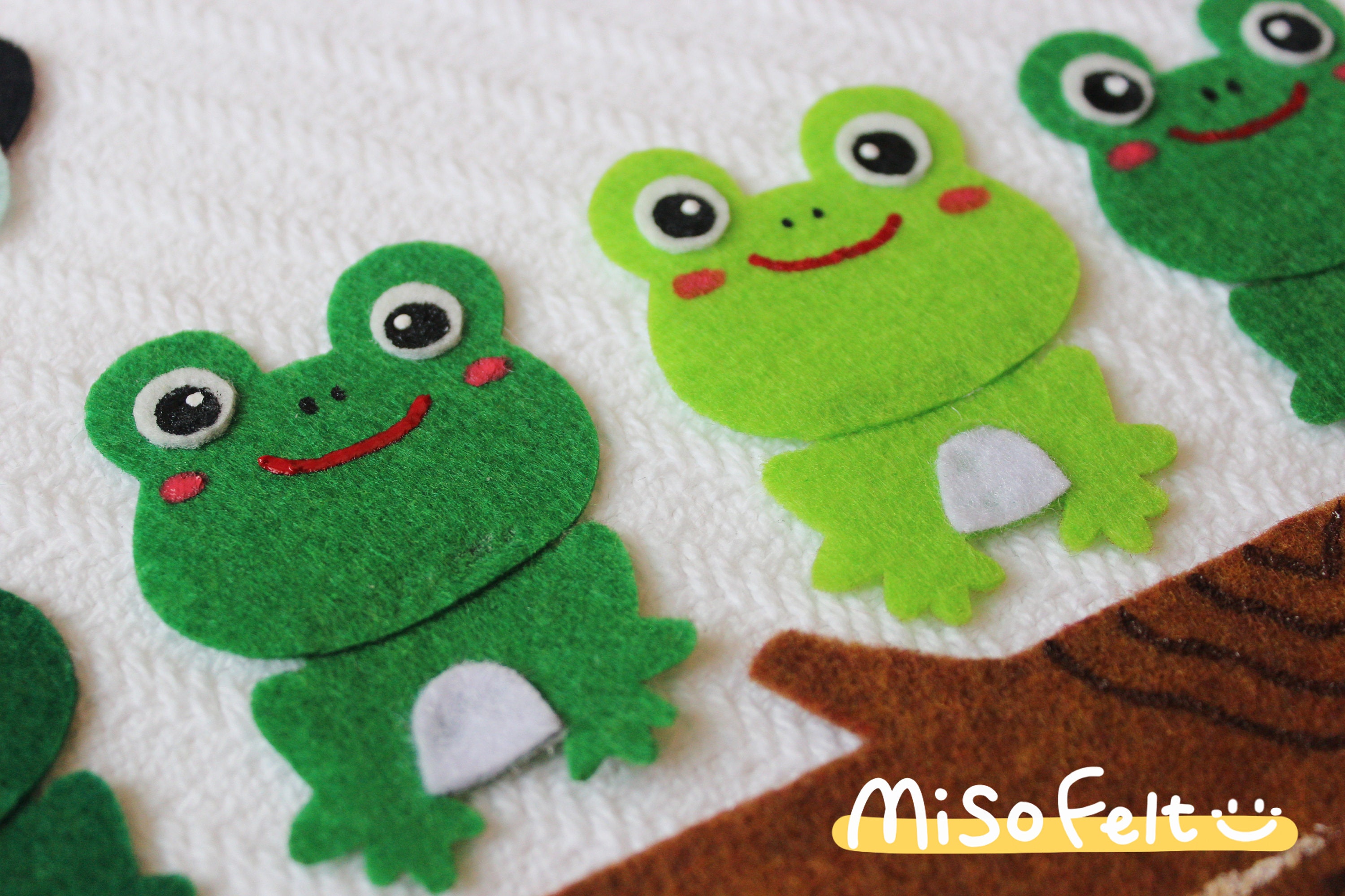 Five Little Speckled Frogs Felt Set / Little Little Frogs Flannel Board ...