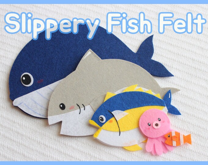 Slippery Fish Felt Story Set / Slippery Fish Flannel Board Set ...