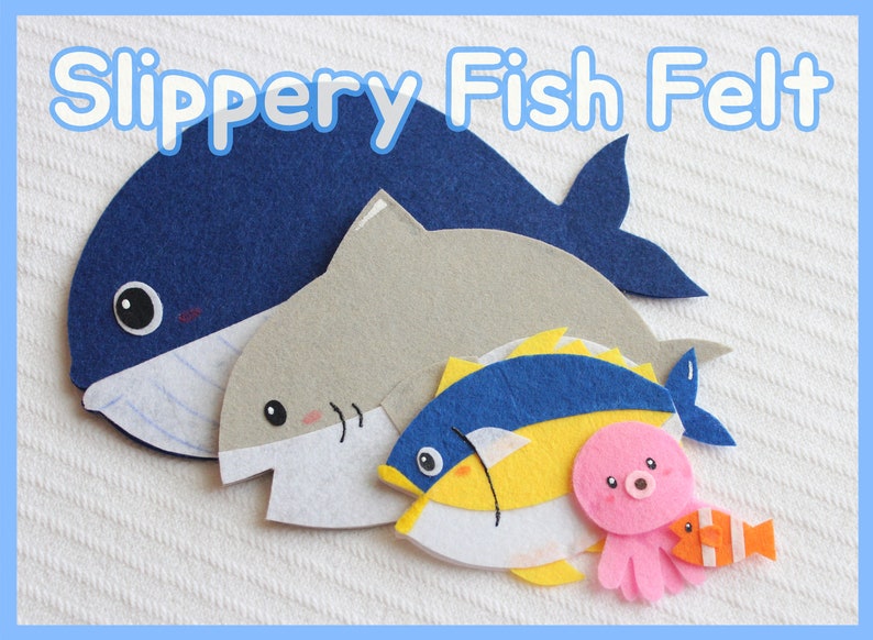 Slippery Fish Felt Story Set / Slippery Fish Flannel Board Set - Etsy
