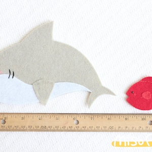 Five Little Fish Felt Story Set / 5 Little Fish Teasing Mr Shark ...