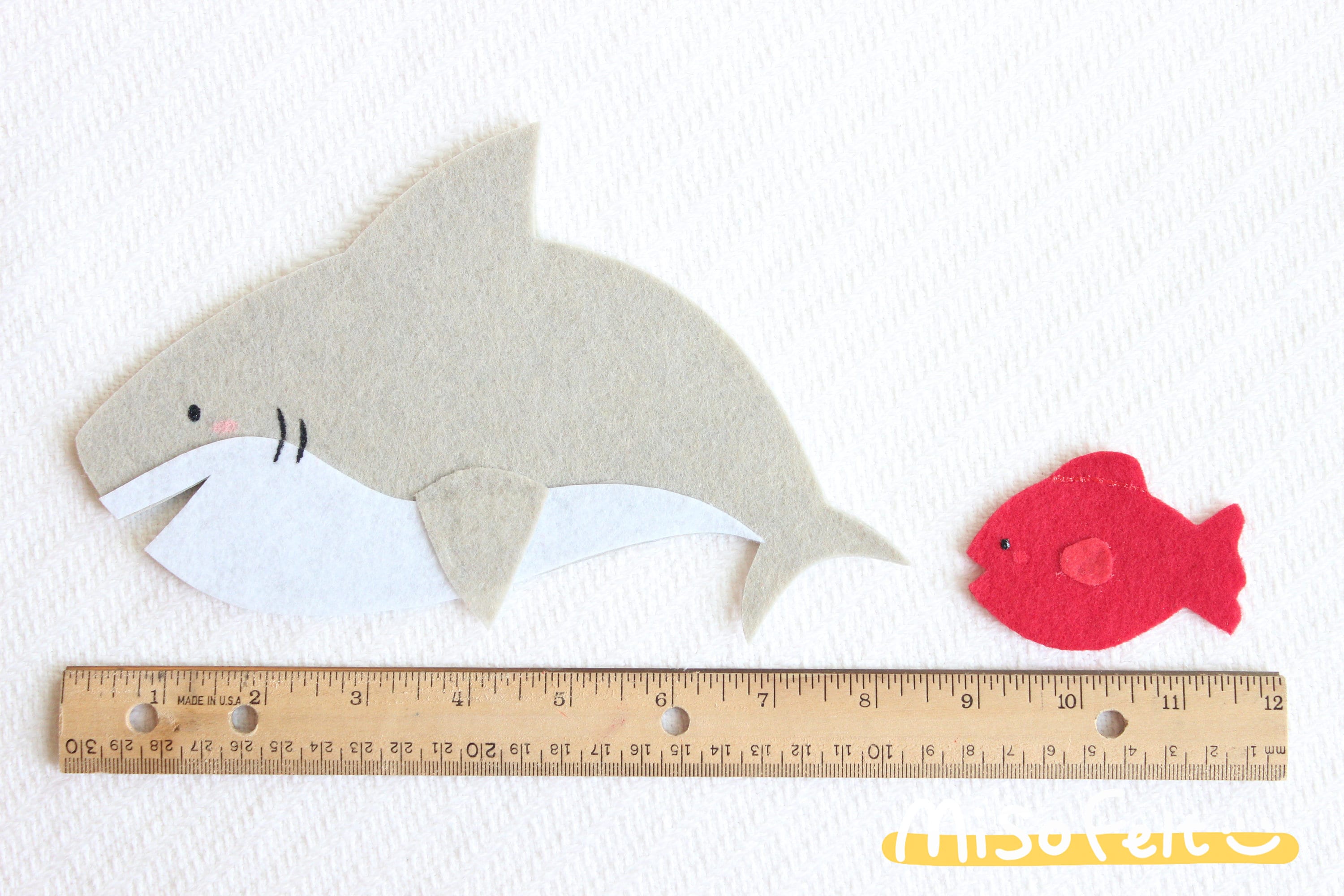 Five Little Fish Felt Story Set / 5 Little Fish Teasing Mr Shark ...
