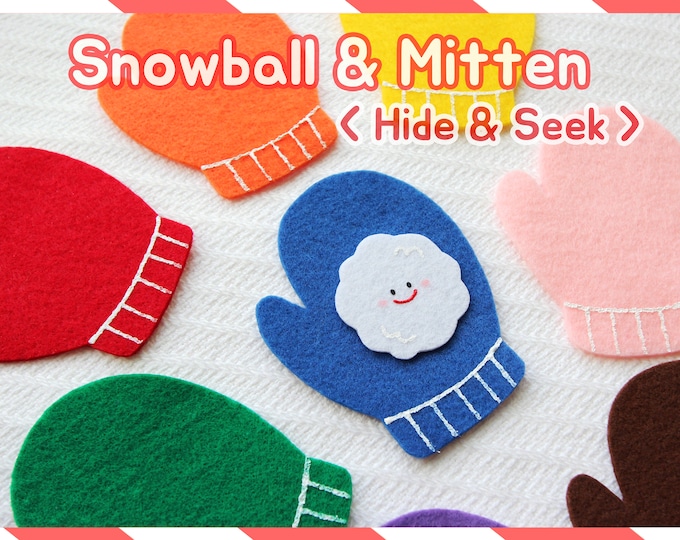 Snowball and Mitten Hide and Seek Felt Set / Snowball Activity & Game ...