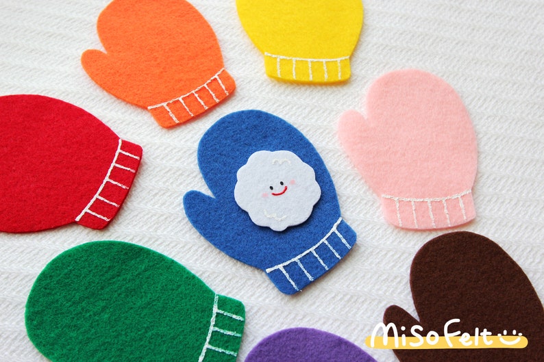 Snowball and Mitten Hide and Seek Felt Set / Snowball Activity & Game ...