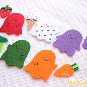 The Five Little Ghosts Felt Story / the Chocolate Chip Ghost Flannel ...