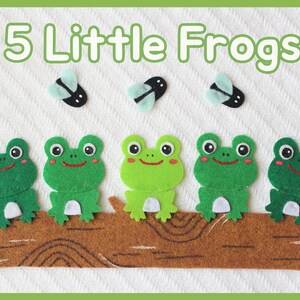 Five Little Speckled Frogs Felt Set / Little Little Frogs Flannel Board ...