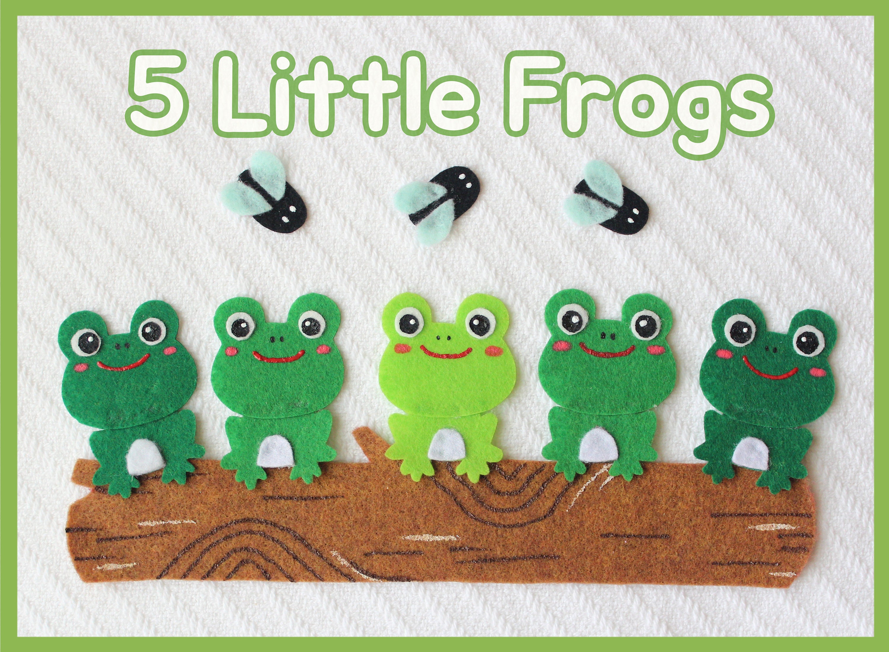 Five Little Speckled Frogs Felt Set / Little Little Frogs Flannel Board ...
