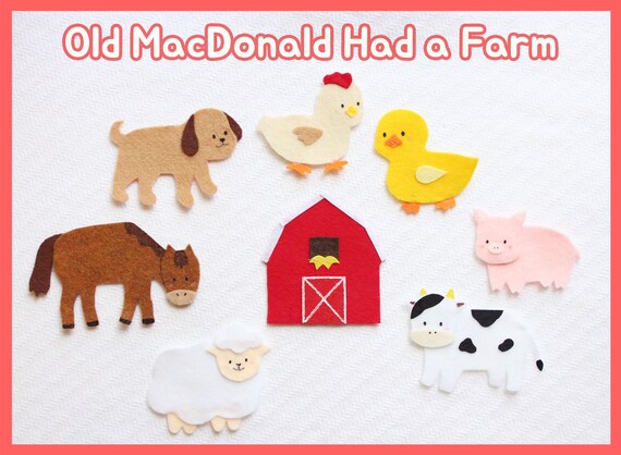 Old Macdonald Had A Farm Felt Set / Farm Animals Felt Set / - Etsy