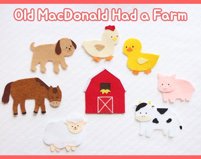Old Macdonald Had A Farm Felt Set / Farm Animals Felt Set / Preschool ...