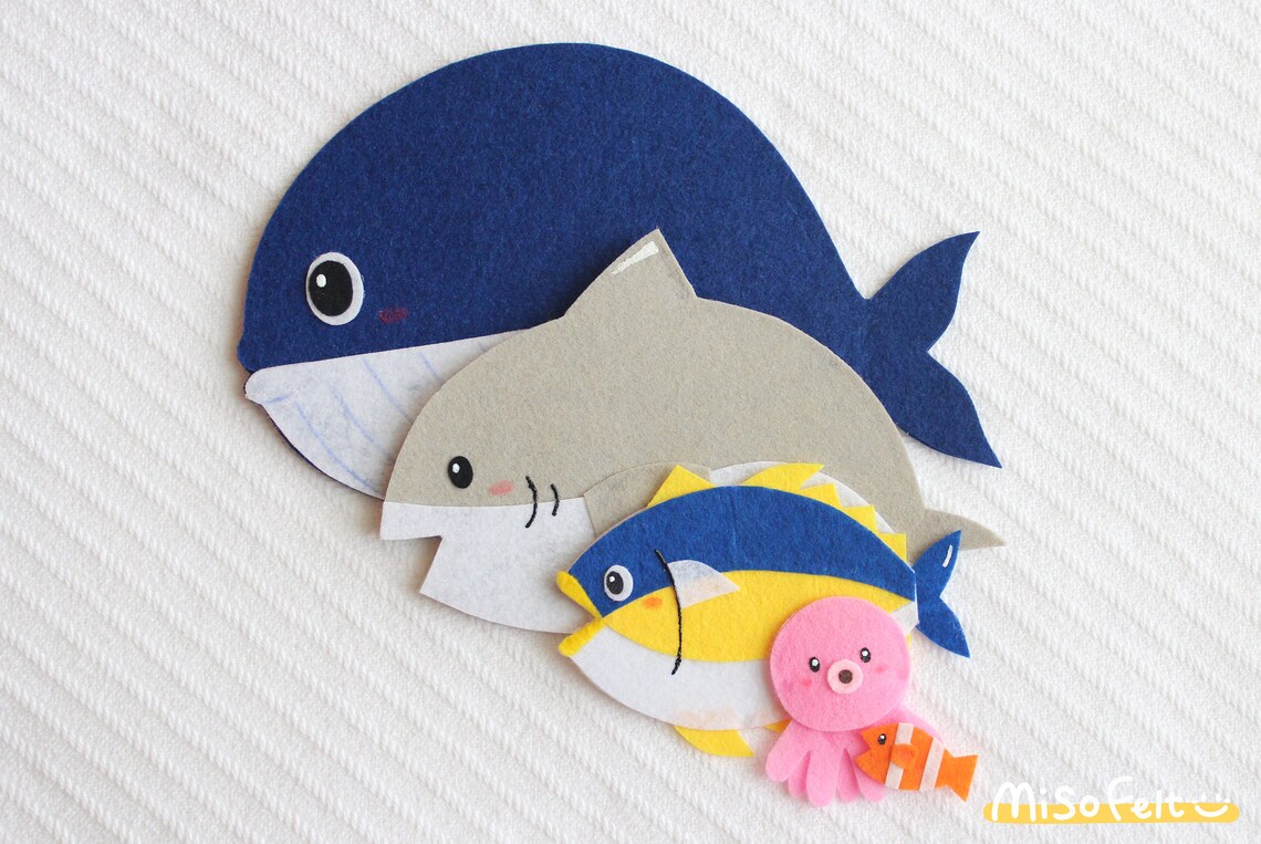 Slippery Fish Felt Story Set / Slippery Fish Flannel Board Set | Etsy