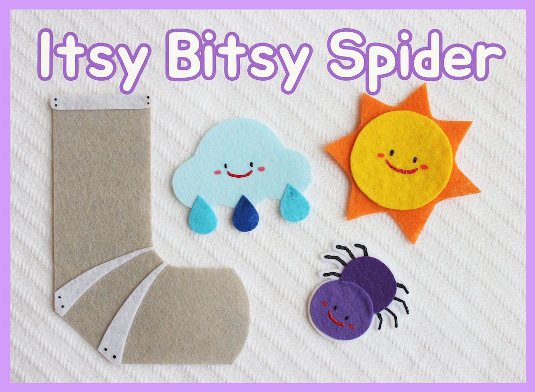Itsy Bitsy Spider Felt Set / Spider Flannel Board Set / Spring ...