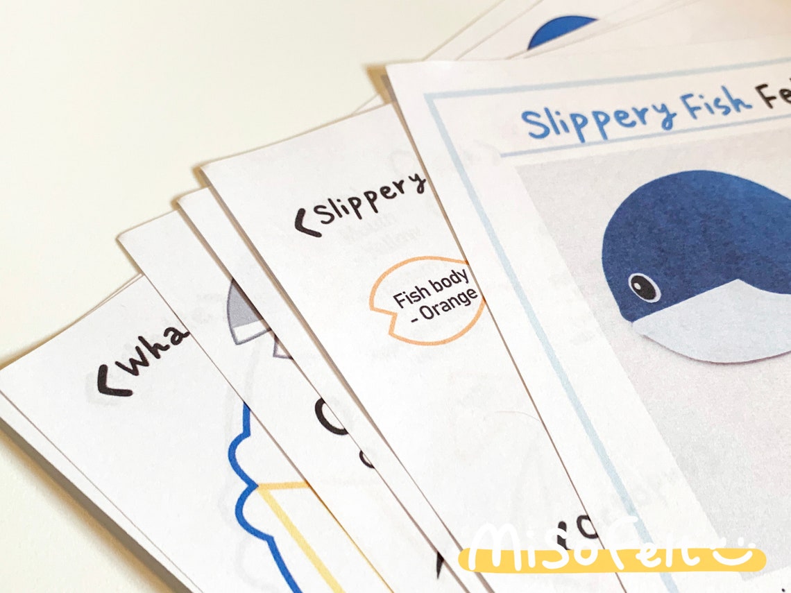 Slippery Fish Felt Story Patterns / Slippery Fish PDF Patterns /PDF ...