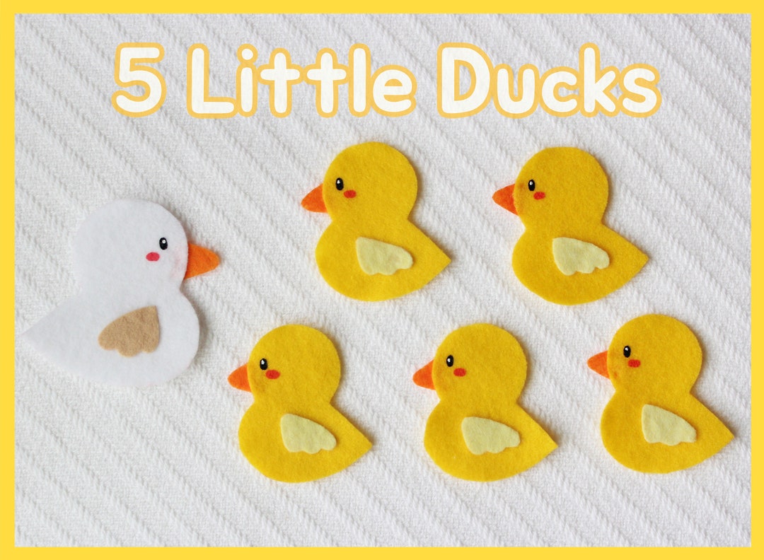 Five Little Ducks Felt Set / Little Ducks Flannel Board Set / Preschool ...