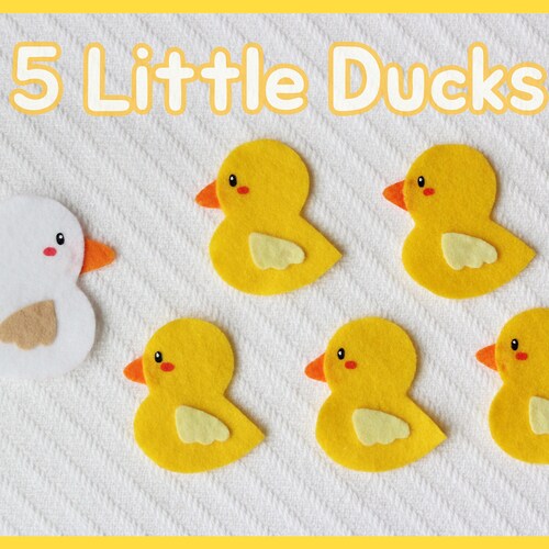 Five Little Ducks Felt Set / Little Ducks Flannel Board Set / - Etsy