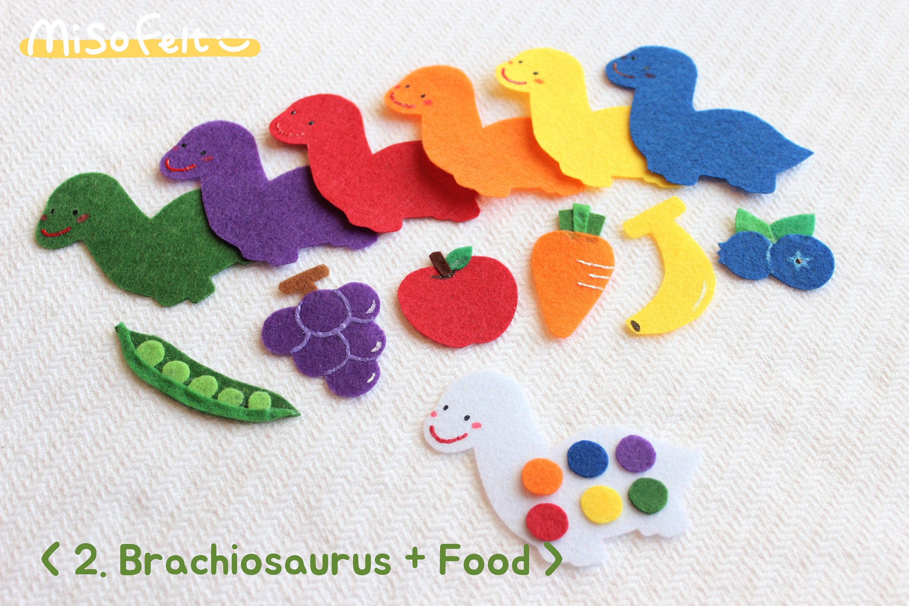 Dotty the Dinosaur Felt Set / Dinosaur Flannel Board Set / Preschool ...