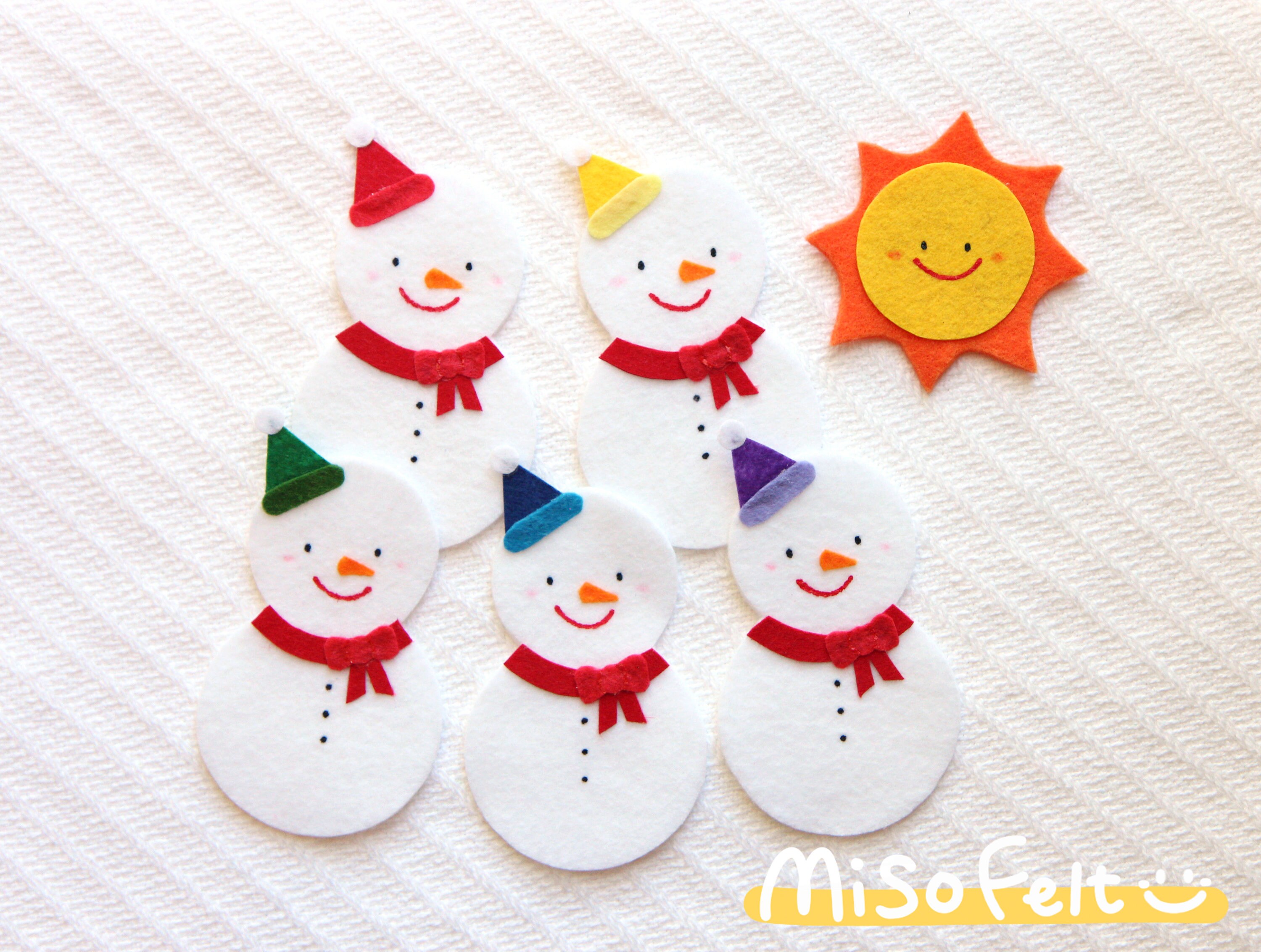 Five Little Snowmen Felt Story / Snowmen Flannel Board Set / Winter ...