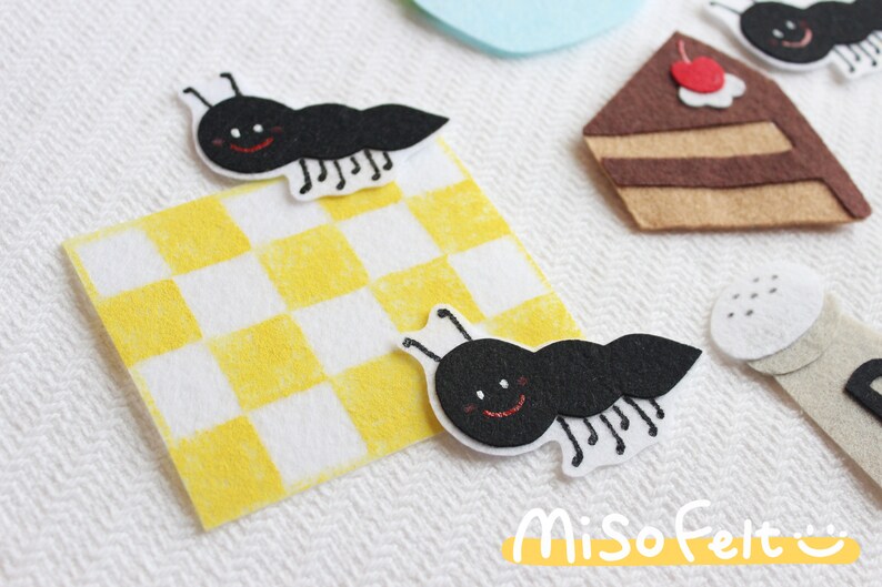 5 Hungry Ants Felt Set / Five Hungry Ants Flannel Board Set / | Etsy