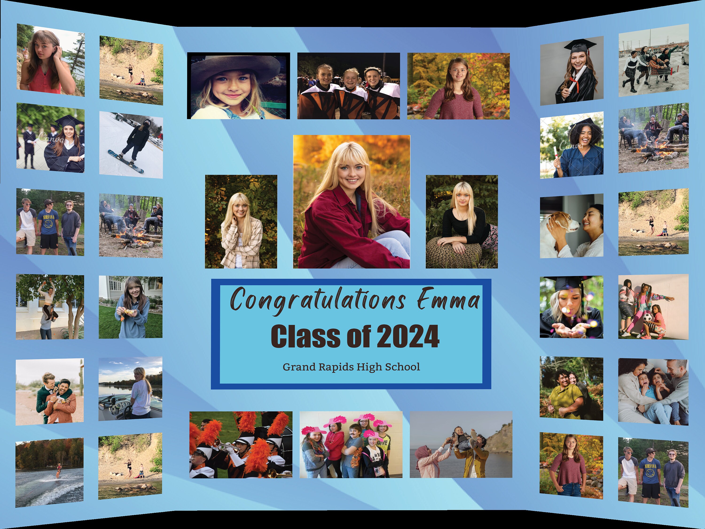 Custom Graduation Photo Board, Class of 2025, Printed & Shipped FAST ...