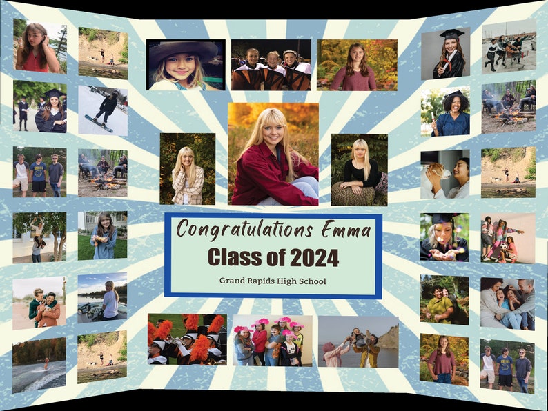 Custom Graduation Photo Board, Class of 2025, Printed & Shipped - Etsy