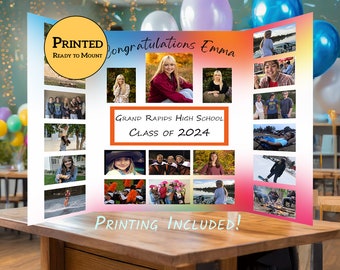 Custom Graduation Photo Board, Class of 2025, Printed & Shipped FAST ...