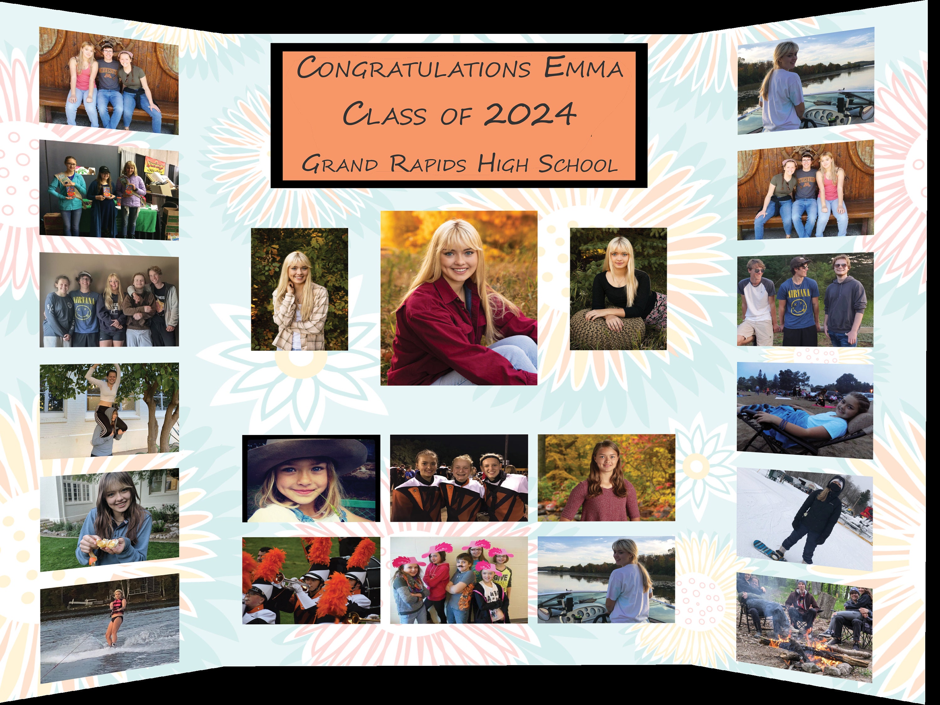 Custom Graduation Photo Board, Class of 2024, Printed & Shipped FAST ...