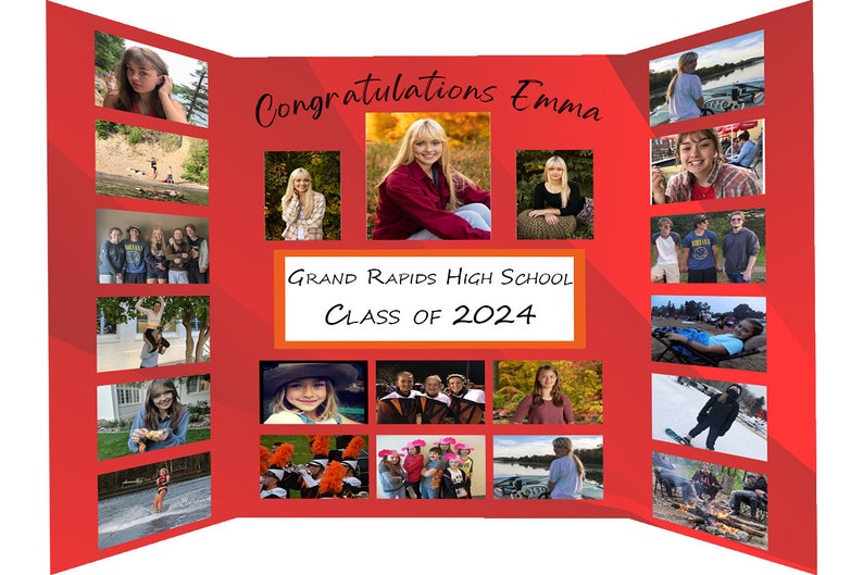Custom Graduation Photo Board, Class of 2025, Printed & Shipped FAST ...