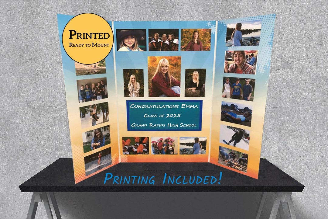 Custom Graduation Photo Board, Class of 2025, Printed & Shipped FAST ...