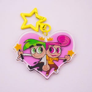 Fairly Odd Parents Fairy Godparents Fanmade Acrylic Keychains - Cosmo & Wanda and Peri - Etsy