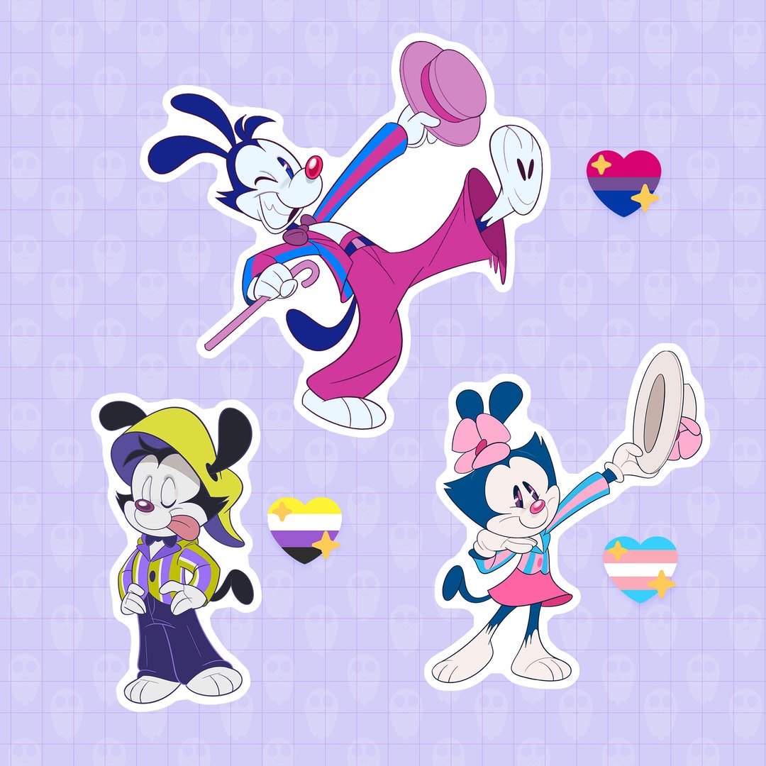 Warner Sibs Pride Sticker Pack | Animaniacs 3 Pack of Vinyl Stickers - Etsy
