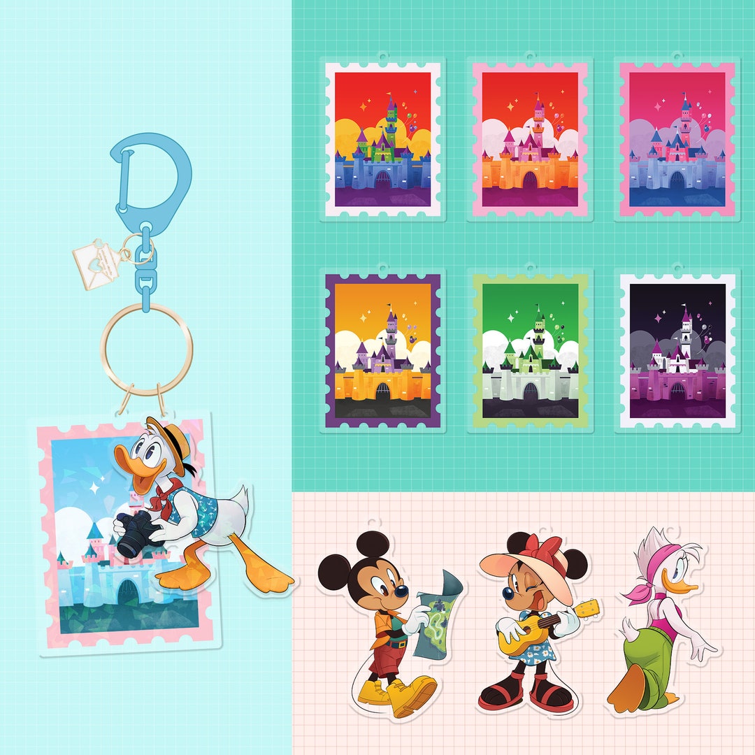 Disneyland Inspired Mickey and Pals Pride Keychain Made to Order - Etsy