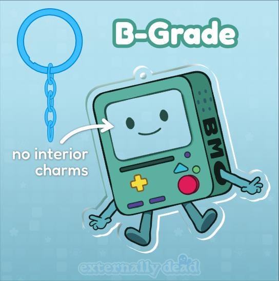 BMO Shaker Acrylic Charm Keychain ; Adventure Time With Finn and Jake 3 ...