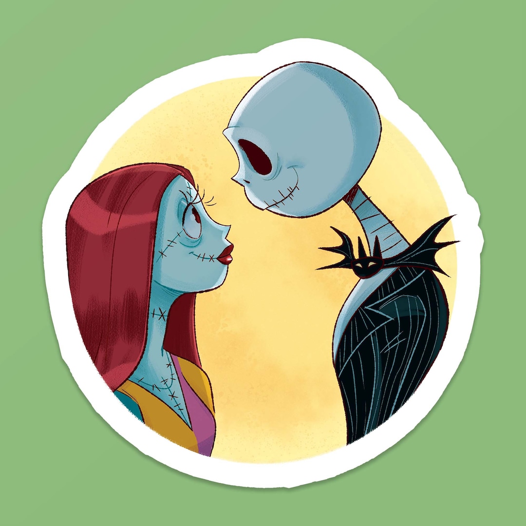 Jack and Sally Sticker - Etsy