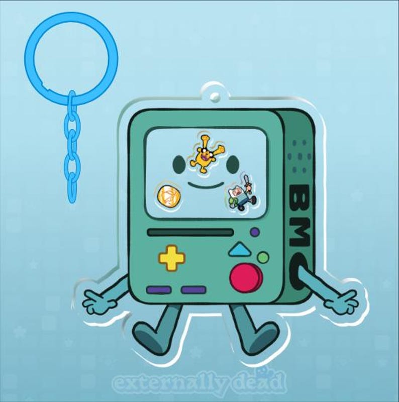 BMO Shaker Acrylic Charm Keychain ; Adventure Time With Finn and Jake 3 ...