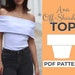 Off Shoulder Top Sewing Pattern | Cottagecore Boho Top | Pattern ...