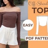 Off-shoulder Top Sewing Pattern PDF | Instant Download | Print at Home ...
