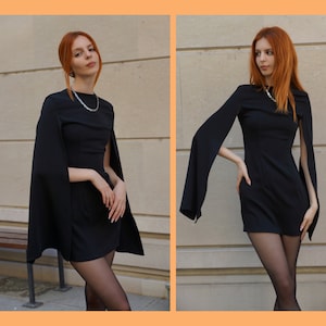 Cape Dress Sewing Pattern | Capelet Cocktail Dress Pattern | Pattern ...