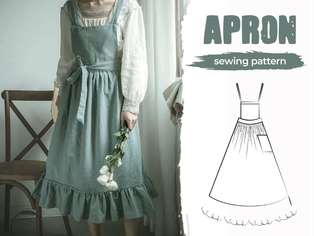 Apron Sewing Pattern Vintage Pinafore Cottage Dress - Etsy