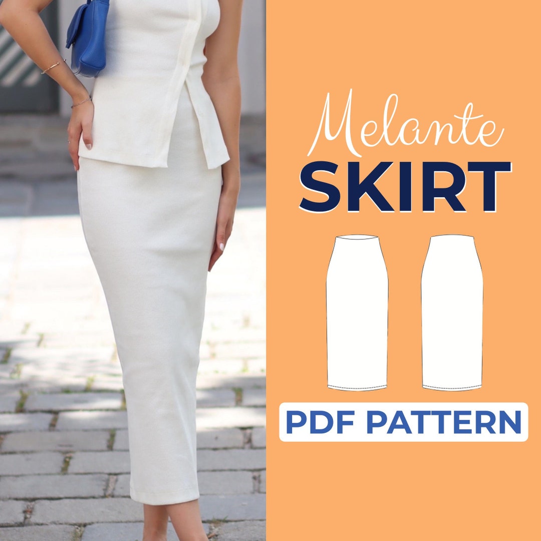 Pencil Skirt Sewing Pattern | Long Skirt Pattern | Easy Beginner ...