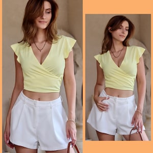 Wrap Top Sewing Pattern | Easy Beginner Pattern + Easy Illustrated ...