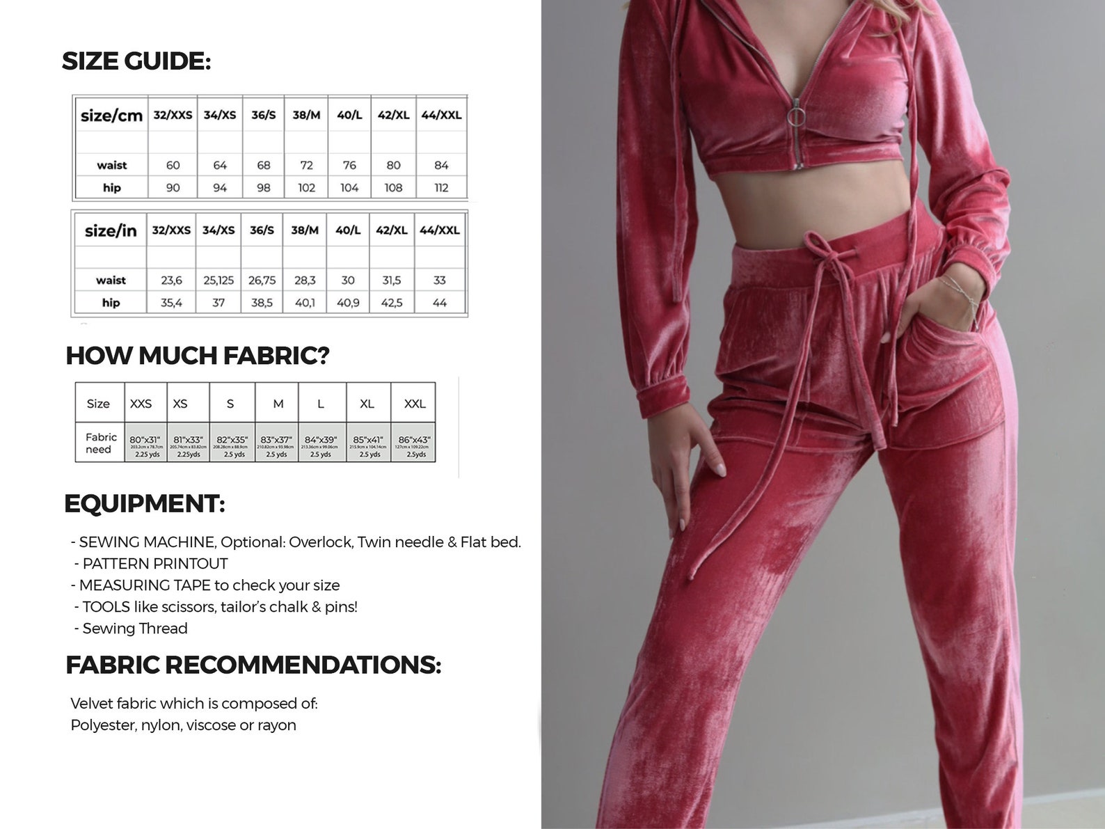 Y2K Velour Tracksuit Pants Sewing Pattern | Easy Wide Leg Pants Pattern ...